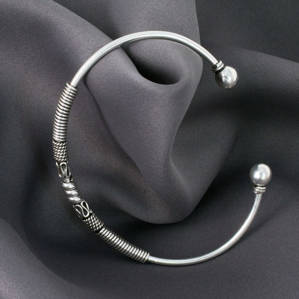 Mens Silver Bangle - Etsy
