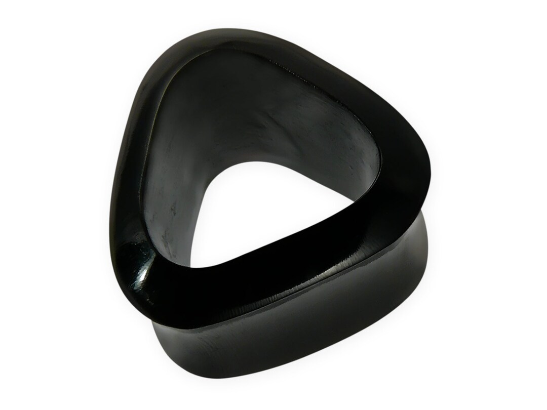 Triangular Flesh Tunnel Black Horn Triangle Ear Plugs - Etsy