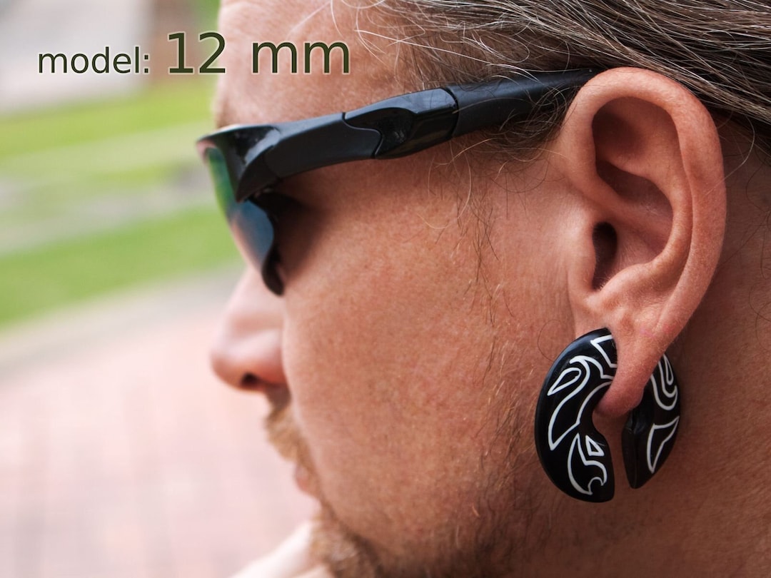 Tibal Donut Disc Ear Weights Plugs and Tunnels Black - Etsy