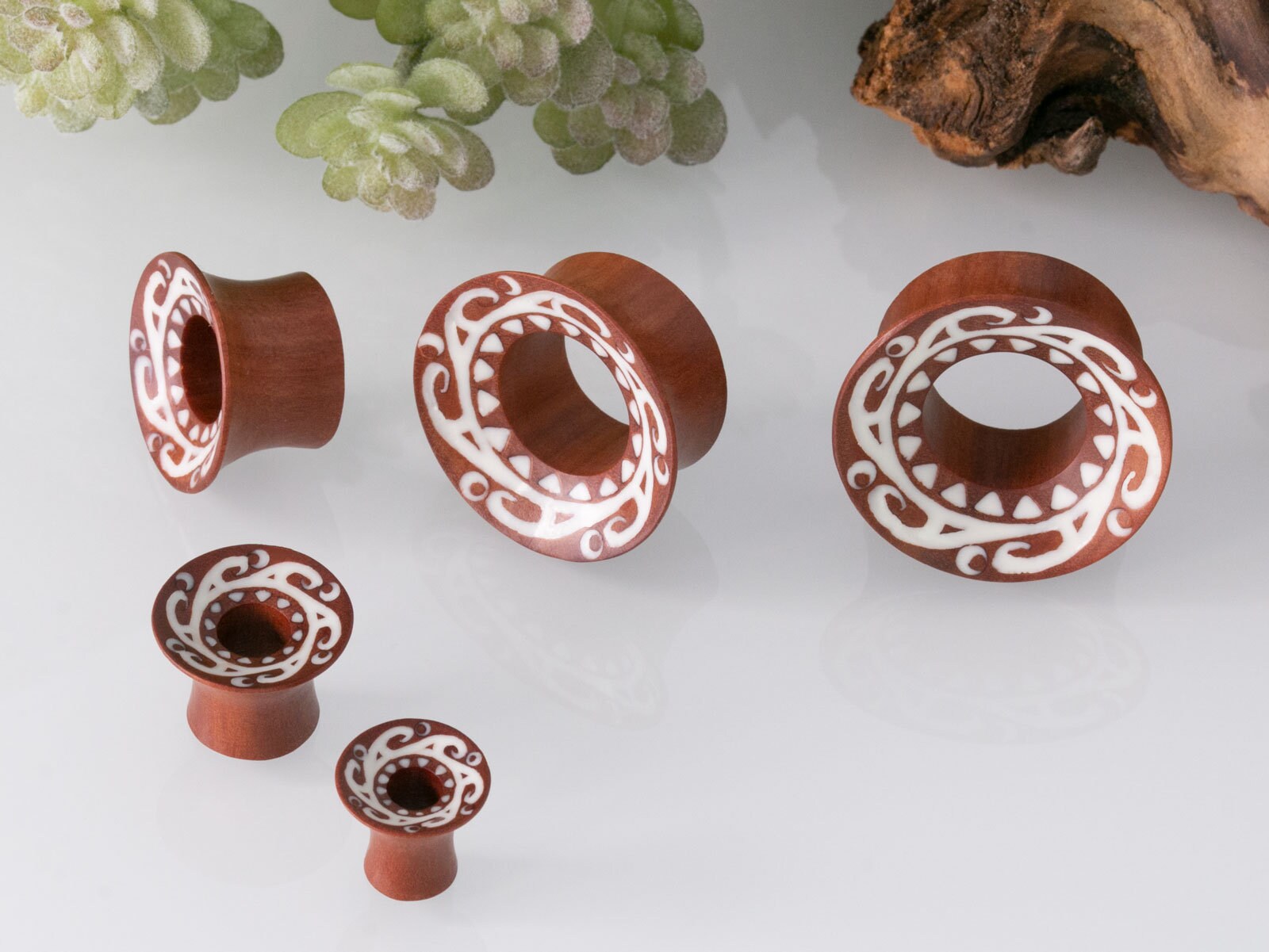 Flesh Tunnel Sabo Wood Mayan Aztec Tattoo Tribal Plug Eyelet | Etsy