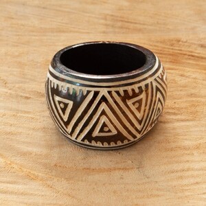 Bone Carved Statement Ring Handcrafted Real Bone Ring Natural Bone ...