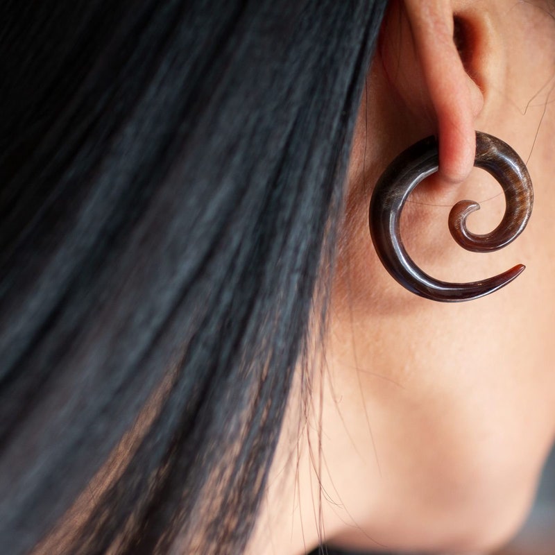 Spiral Wood Earrings - Etsy