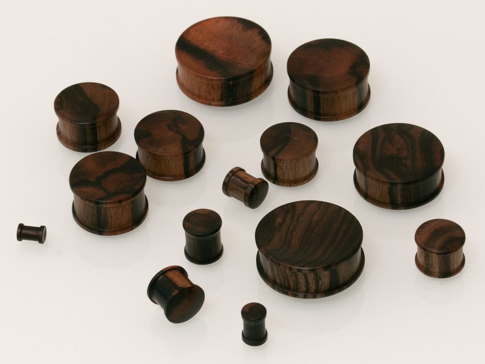 Top Hat Plugs From Wood Flesh Tunnel Tiger Wood Ear Plug Body | Etsy