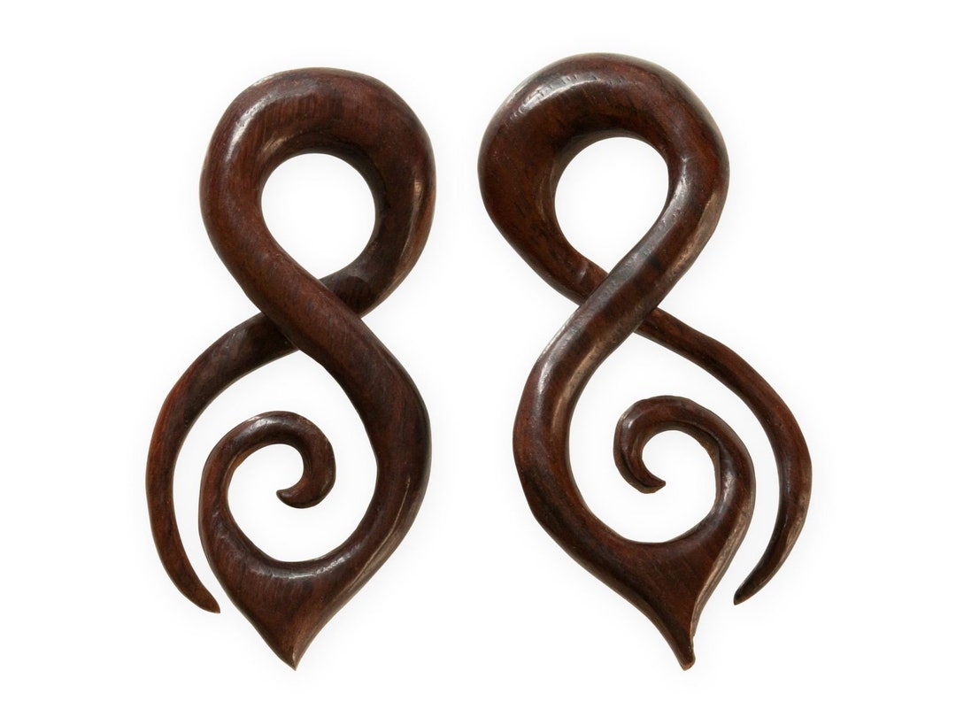 Wooden Earring Twist Expander Taper Spiral Stretcher Ear Weigths ...