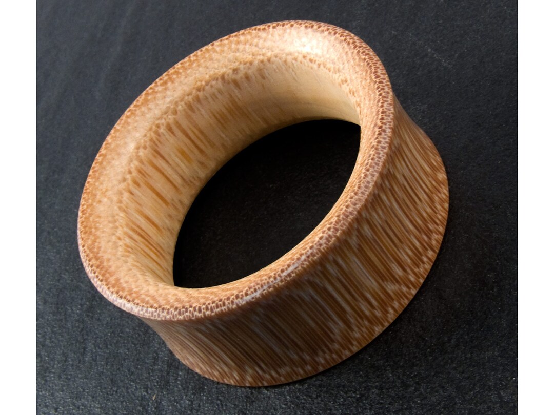 Plain Bamboo Flesh Tunnel Ear Plugs up to 50 Mm - Etsy
