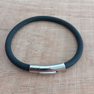 Black Rubber Bracelet, 5mm Rubber Wristband, - Etsy