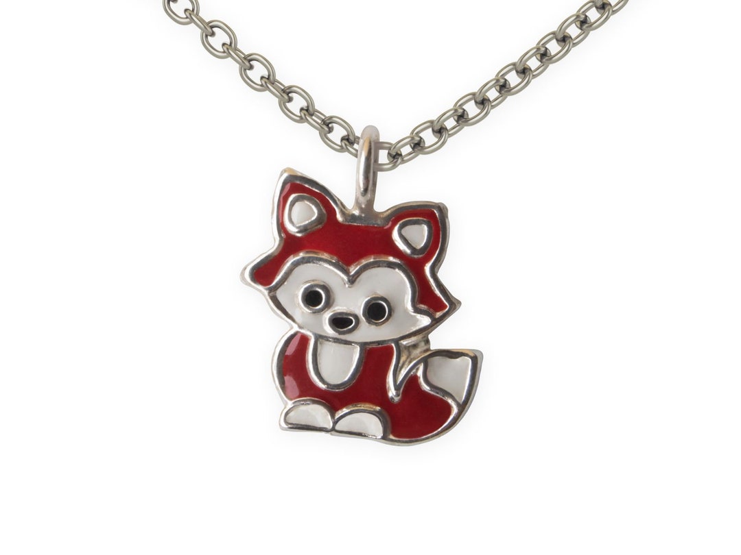 Fox Necklace 925 Sterling Silver - Animal Pendant - Kids Jewelry - Etsy