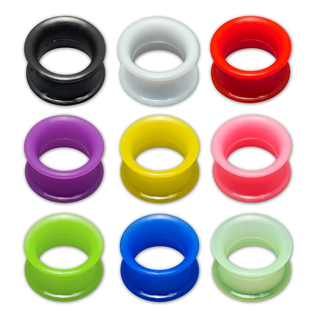 1 Pair Soft Silicone Plugs, Double Flare and Flexible Tunnels, Silicone ...