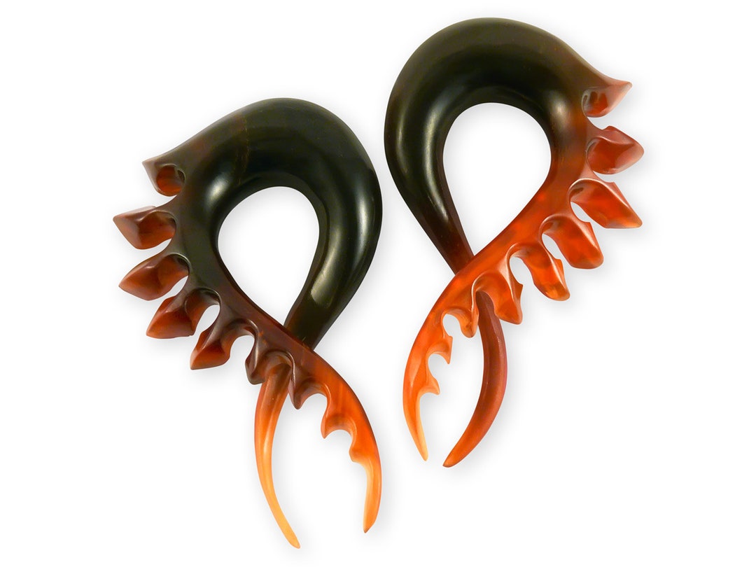 Horn Ear Stretcher Golden Honey Twister Piercing Spiral Taper Gauge ...