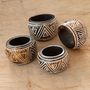 Bone Carved Statement Ring Handcrafted Real Bone Ring Natural Bone ...