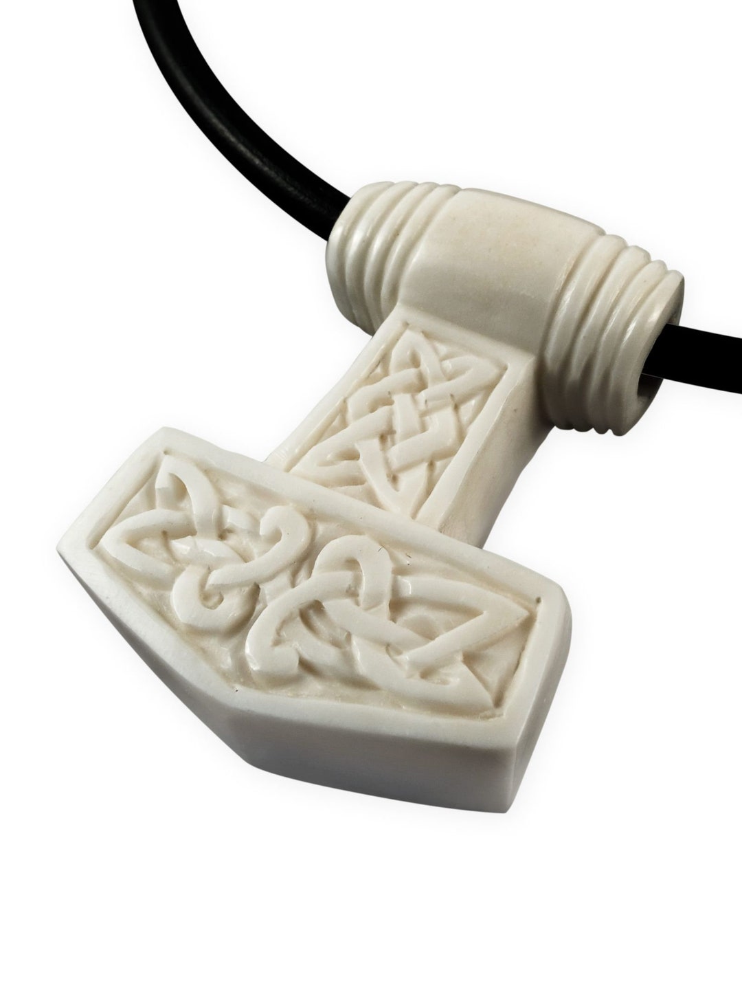 Thors Hammer Pendant From Buffalo Bone Norse Necklace Viking Jewelry - Etsy