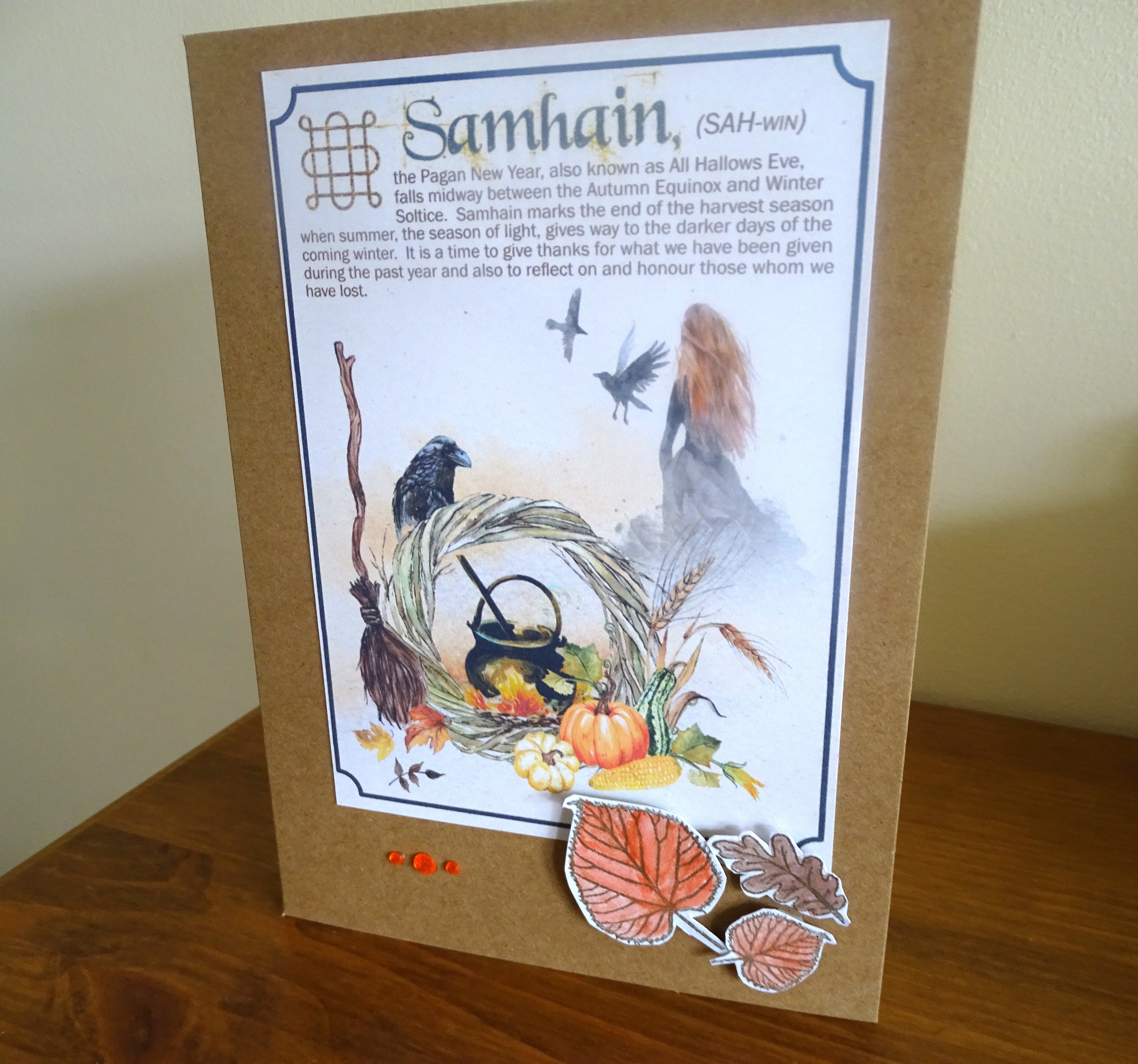 Samhain Greeting Card, Wiccan Greetings Card, Halloween Greeting Card ...