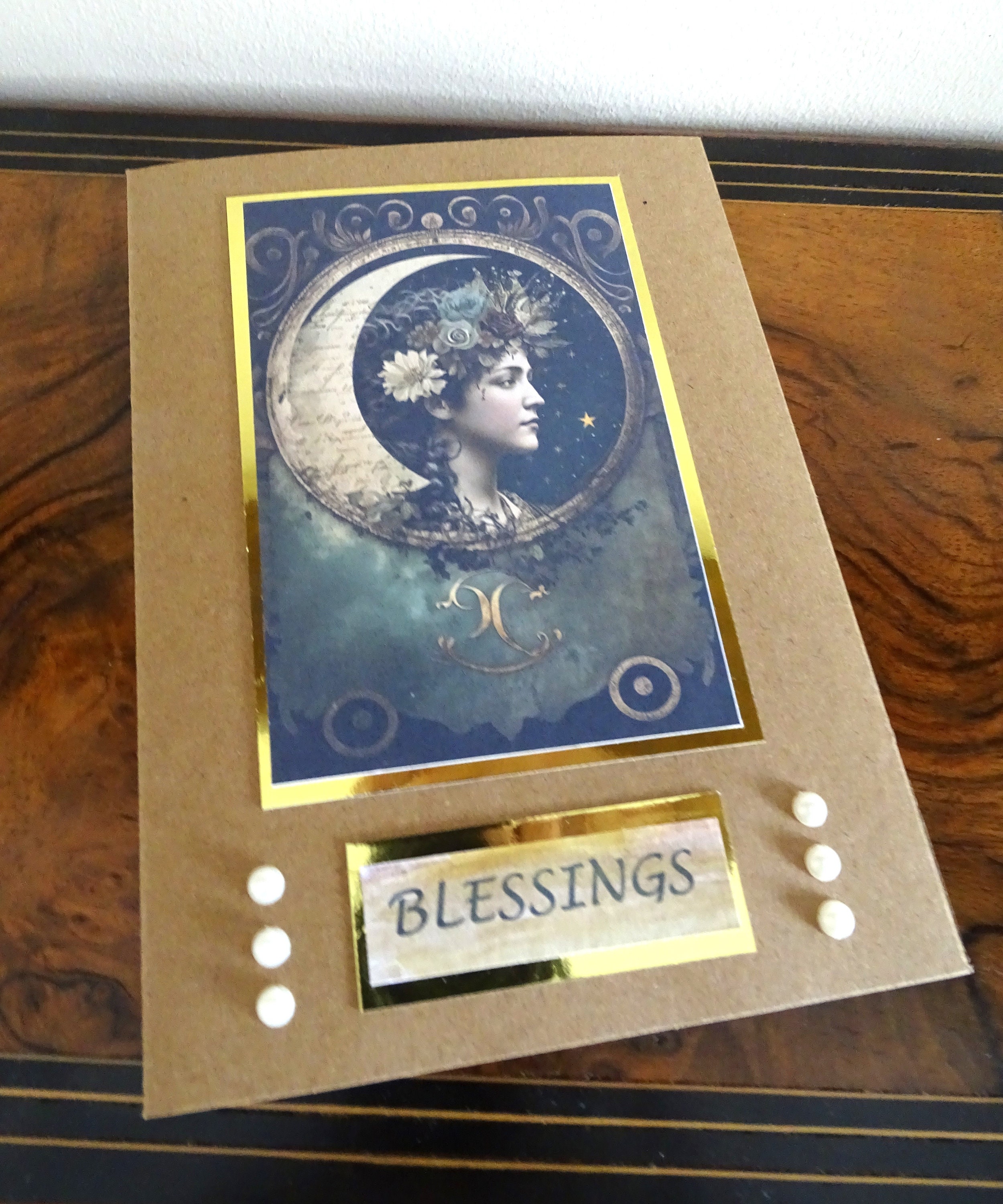 Moon Goddess Greeting Card, Blessings Greeting Card, Goddess Card, Samhain Card, Yule Card - Etsy