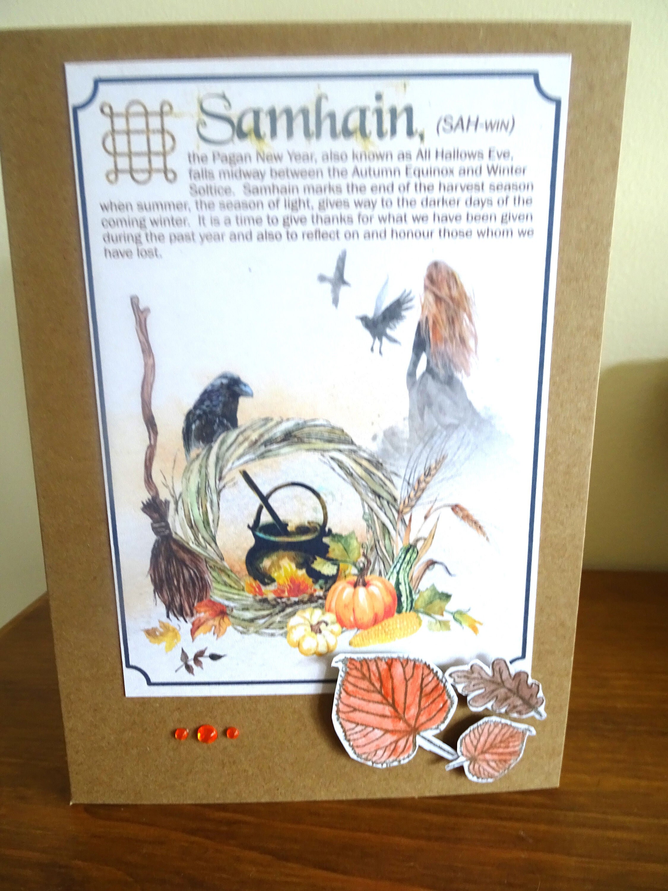 Samhain Greeting Card, Wiccan Greetings Card, Halloween Greeting Card ...
