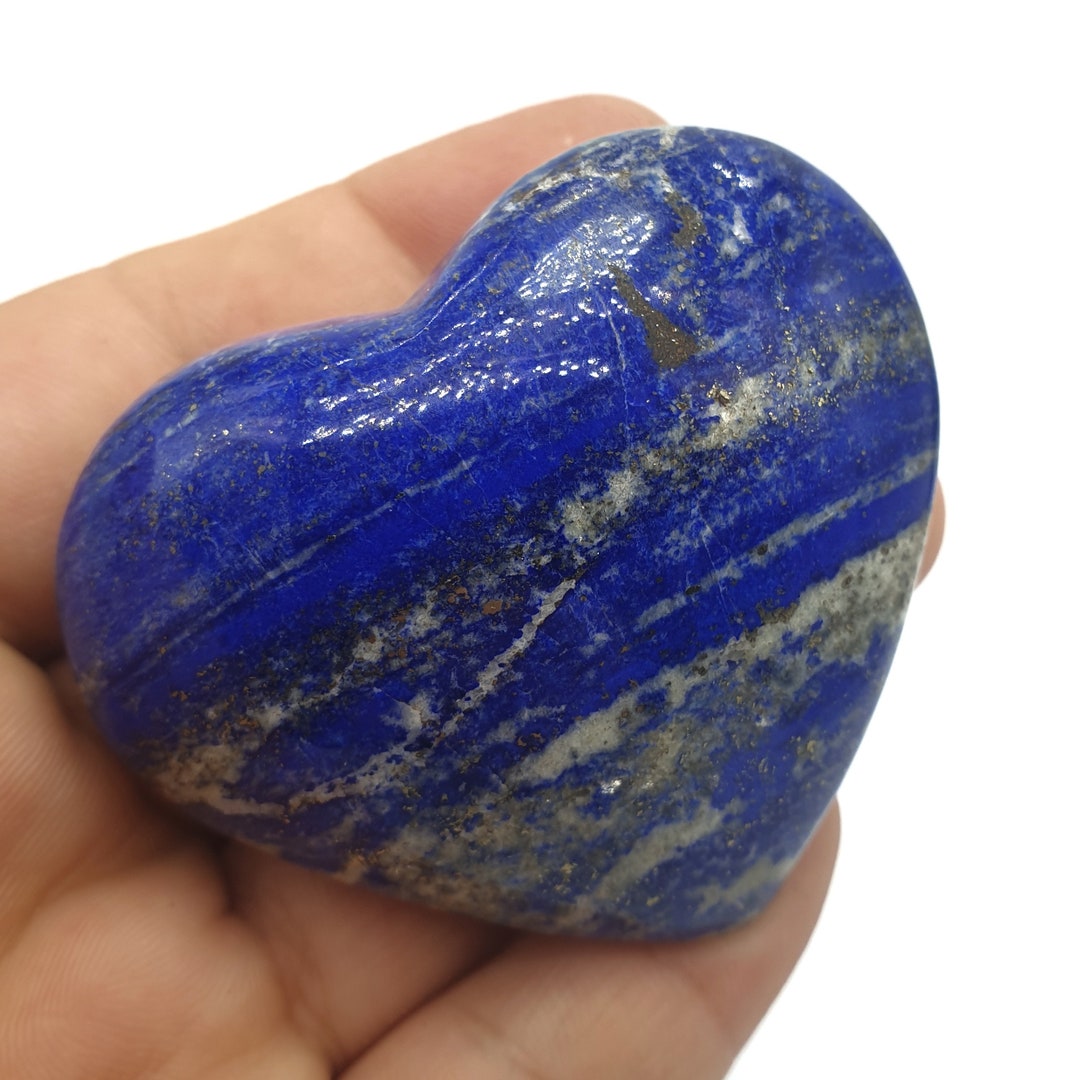 125 Grams Beautiful Lapis Lazuli Heart, Lapis Stone Heart, Lapis Heart ...