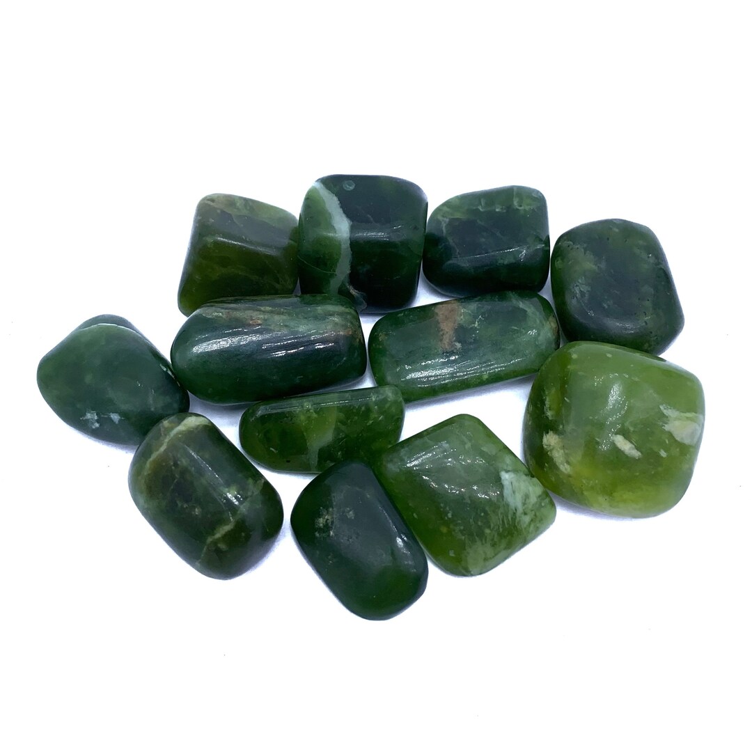 15 Pcs Super Quality Green Color Jade Tumbles, Jade Stone, Tumbles ...