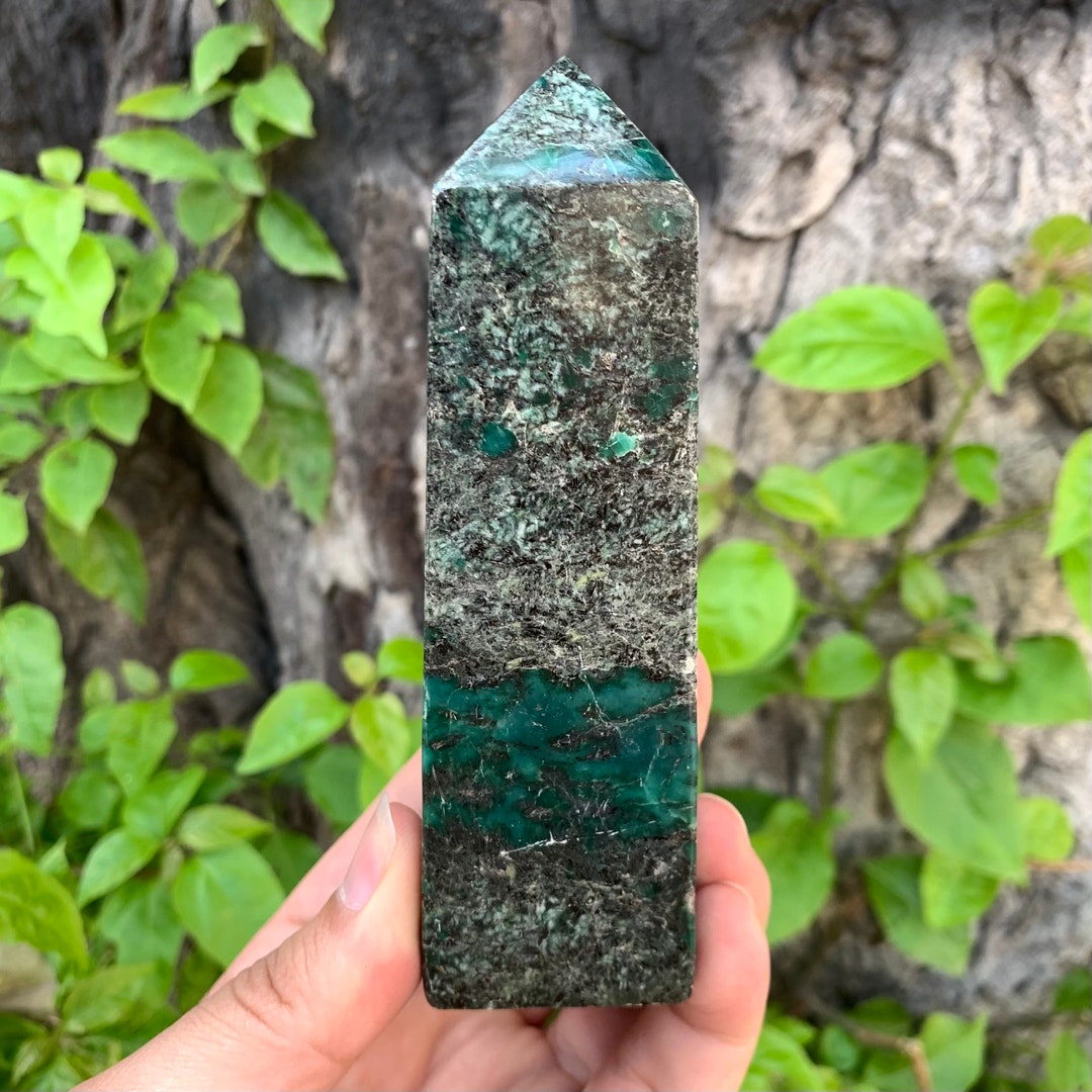 405g Beautiful Green Hydro Garnet Tower, Hydro Garnet Obelisk, Hydro ...