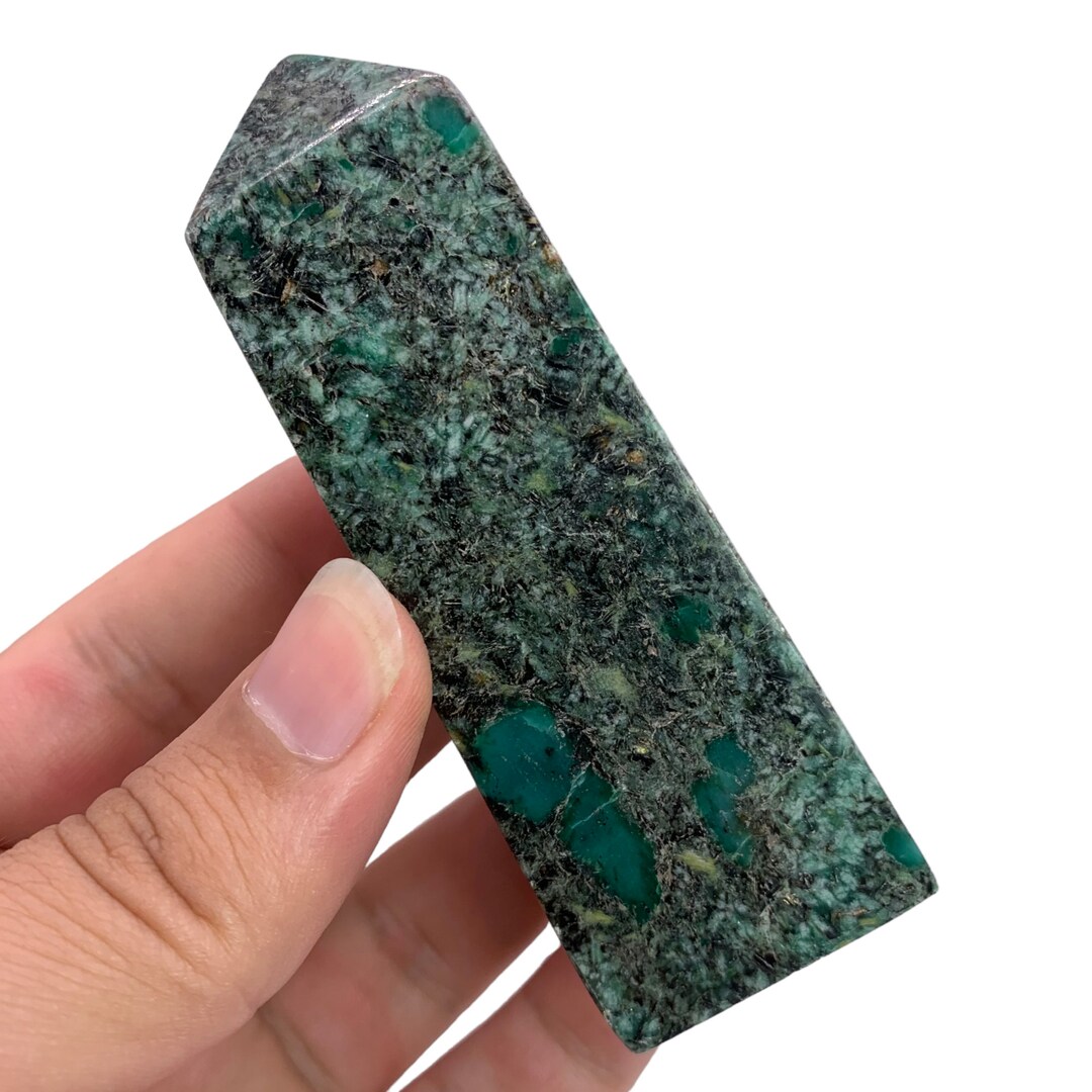 200g Beautiful Green Hydro Garnet Tower, Hydro Garnet Obelisk, Hydro ...