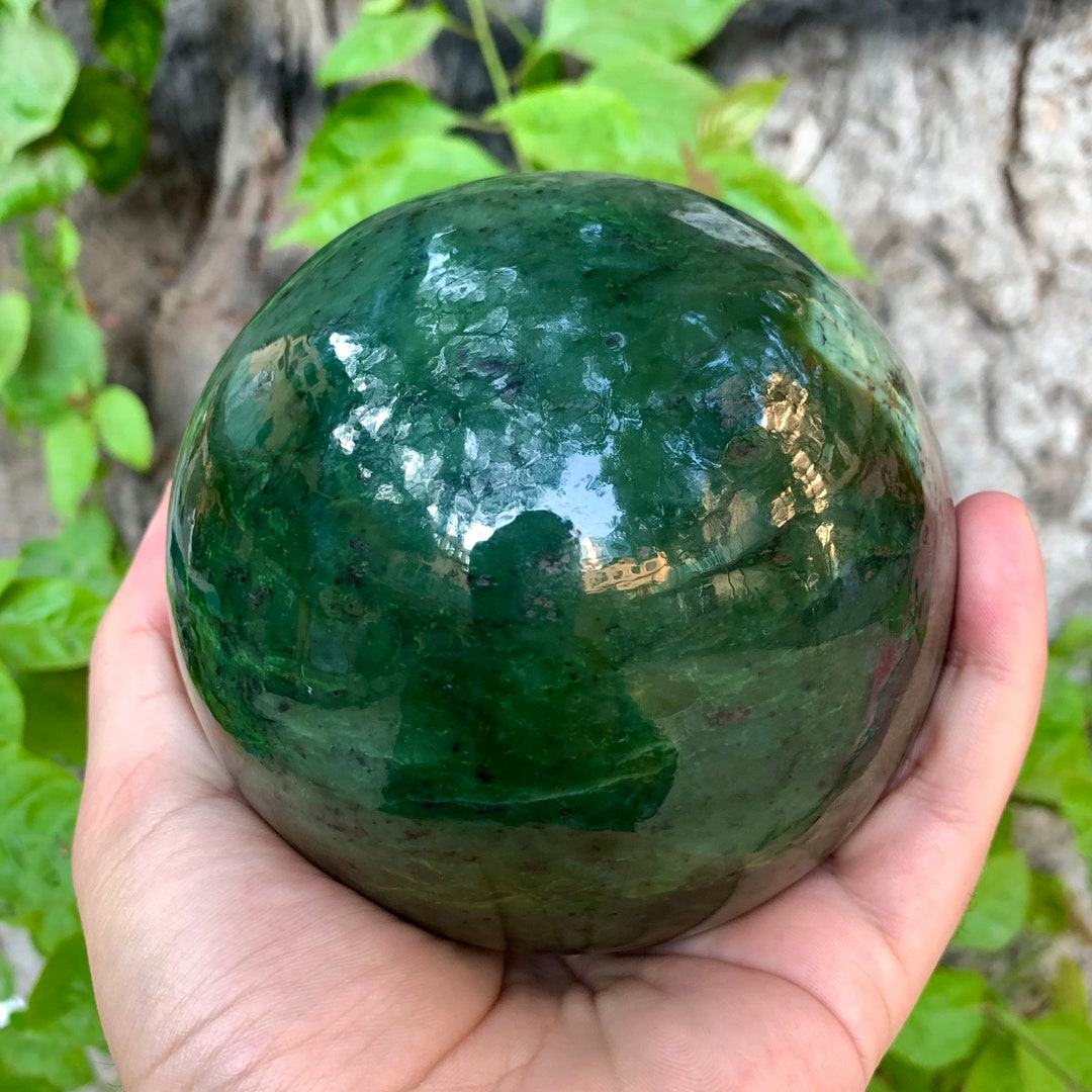 2 Kg Huge Best Quality Green Nephrite Jade, Nephrite Jade, Green Nephrite Jade Sphere, Jade ...