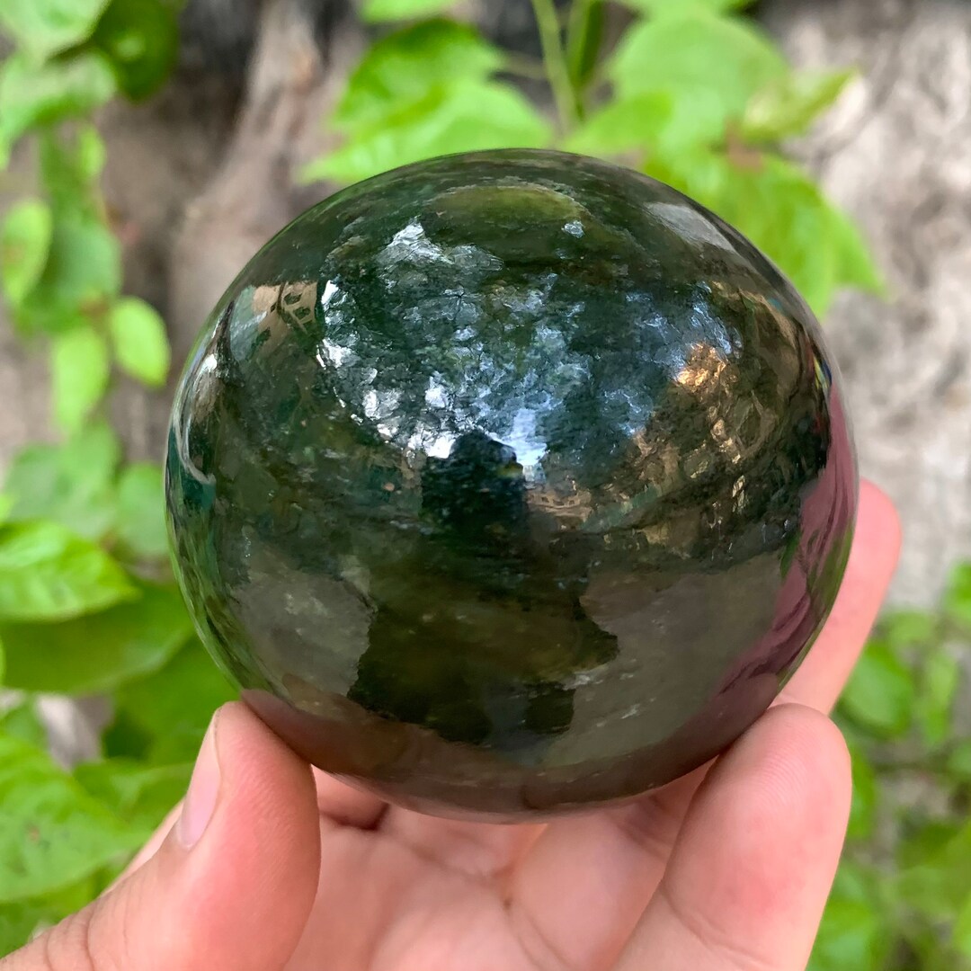 580g Nice Quality Lustrous Nephrite Jade Sphere/ball, Nephrite Jade ...
