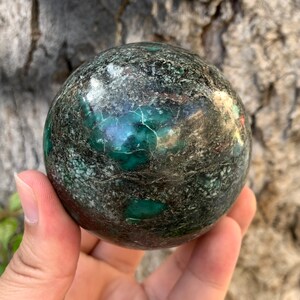 545g Beautiful Green Hydro Garnet Sphere, Hydro Garnet Sphere, Hydro ...