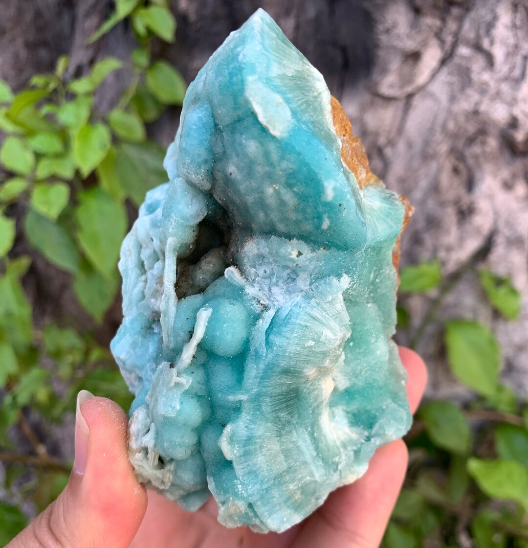 480g Beautiful Blue Aragonite Specimen, Aragonite Stone Specimen ...