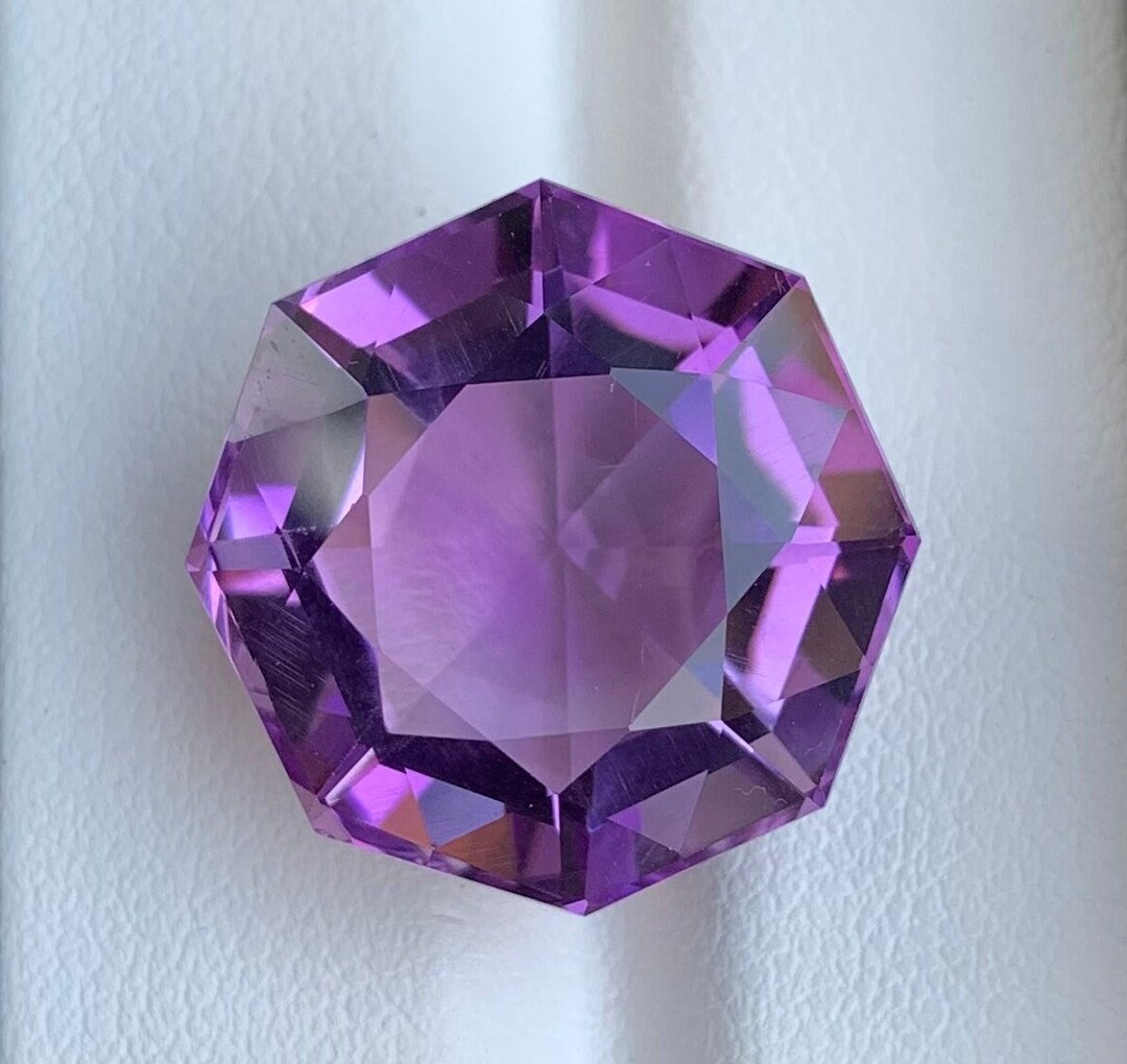 24.5 Ct's Loup Purple Octagon Cut Amethyst Brilliant Cut - Etsy