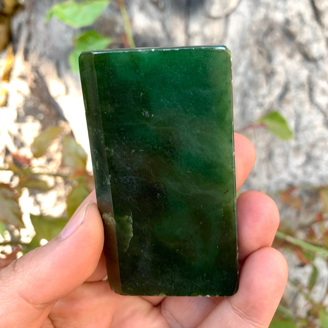 105g Beautiful Polished Green Nephrite Jade, Nephrite Jade Tile ...