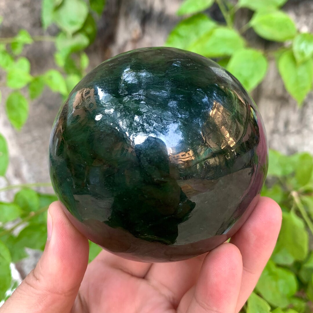 920g Beautiful Green Nephrite Jade Sphere/ball Hand From Afghanistan - Etsy