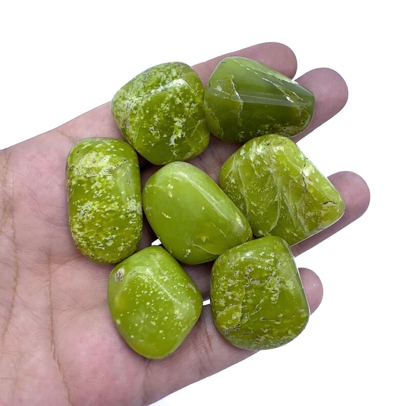 7 Pieces Best Quality Yellow Shah Maqsood Jade Tumbles, Yellow Jade ...