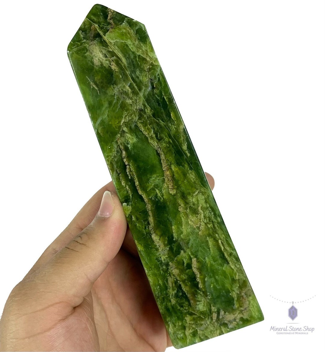 765g Beautiful Green Jade Tower, Green Jade Tower, Jade Stone Tower ...