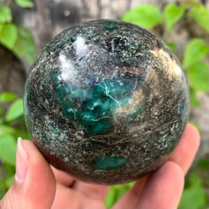 545g Beautiful Green Hydro Garnet Sphere, Hydro Garnet Sphere, Hydro ...