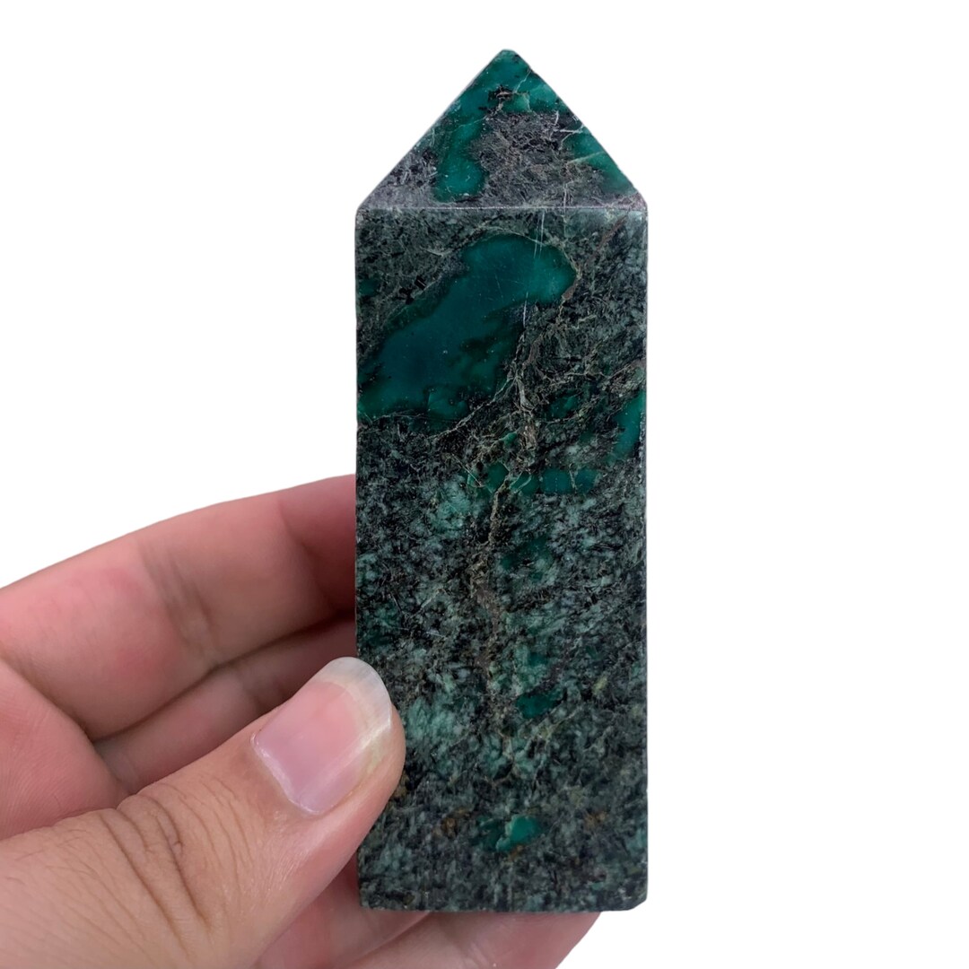 259g Beautiful Green Hydro Garnet Tower, Hydro Garnet Obelisk, Hydro ...