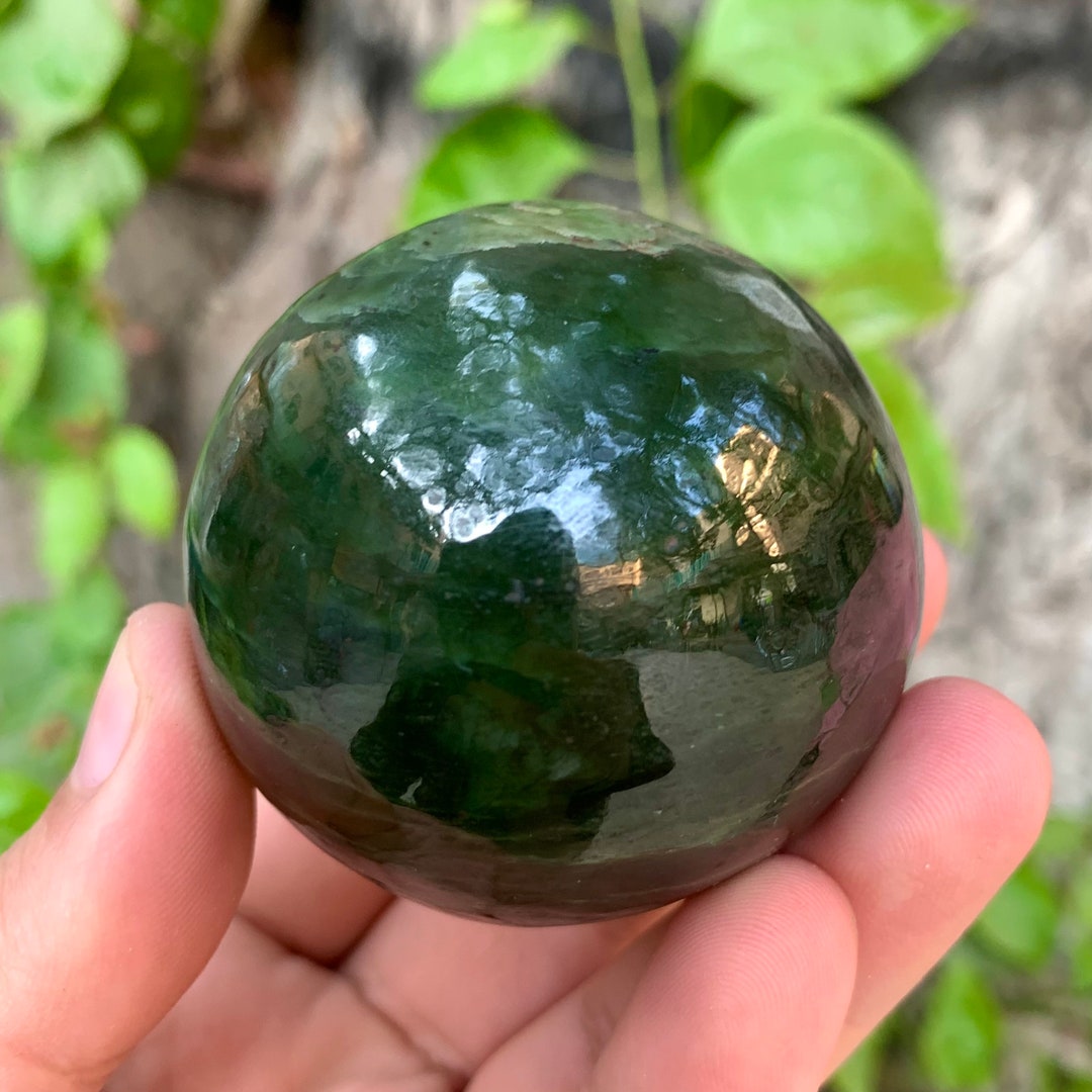 300g Nice Quality Lustrous Nephrite Jade Sphere/ball, Nephrite Jade ...
