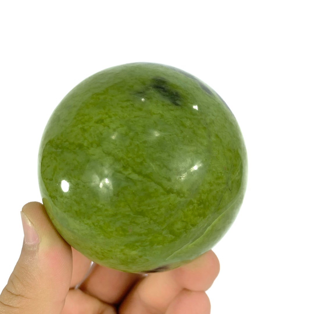 570g Beautiful Yellow Jade Sphere, Shah Maqsood Jade, Jade Sphere, Shah ...