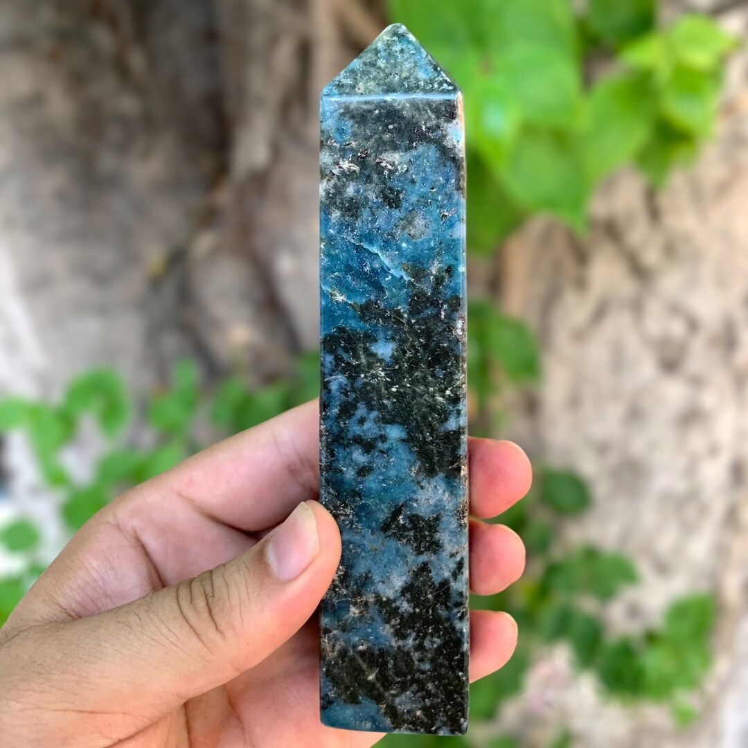 Amazing Quality Blue Color Apatite Tower , Apatite Obelisk, Blue ...