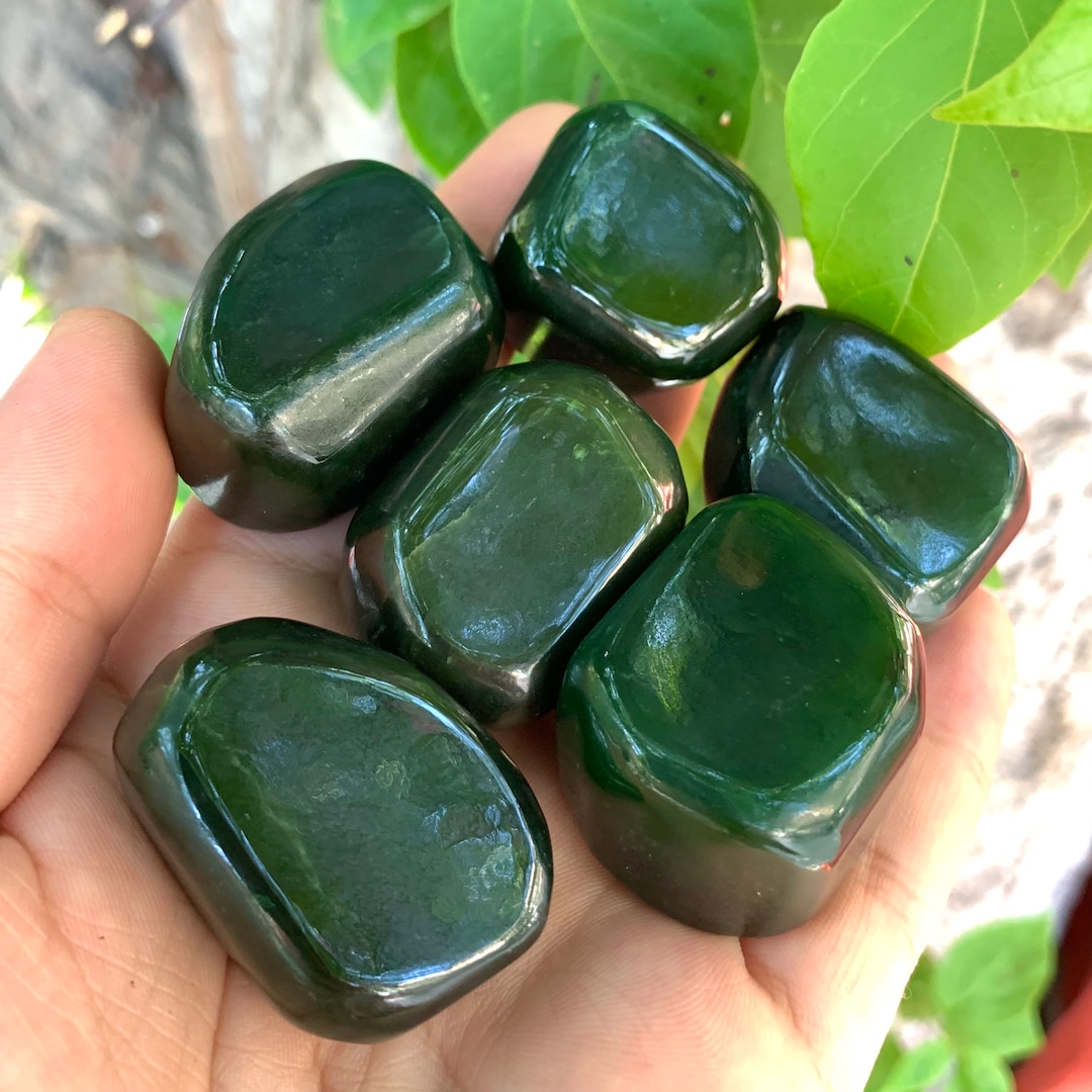 Great Quality Green Nephrite Jade Tumbles, Jade Tumbles, Green Jade ...