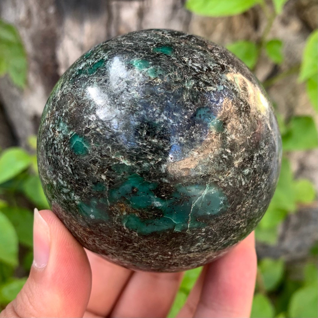 545g Beautiful Green Hydro Garnet Sphere, Hydro Garnet Sphere, Hydro ...