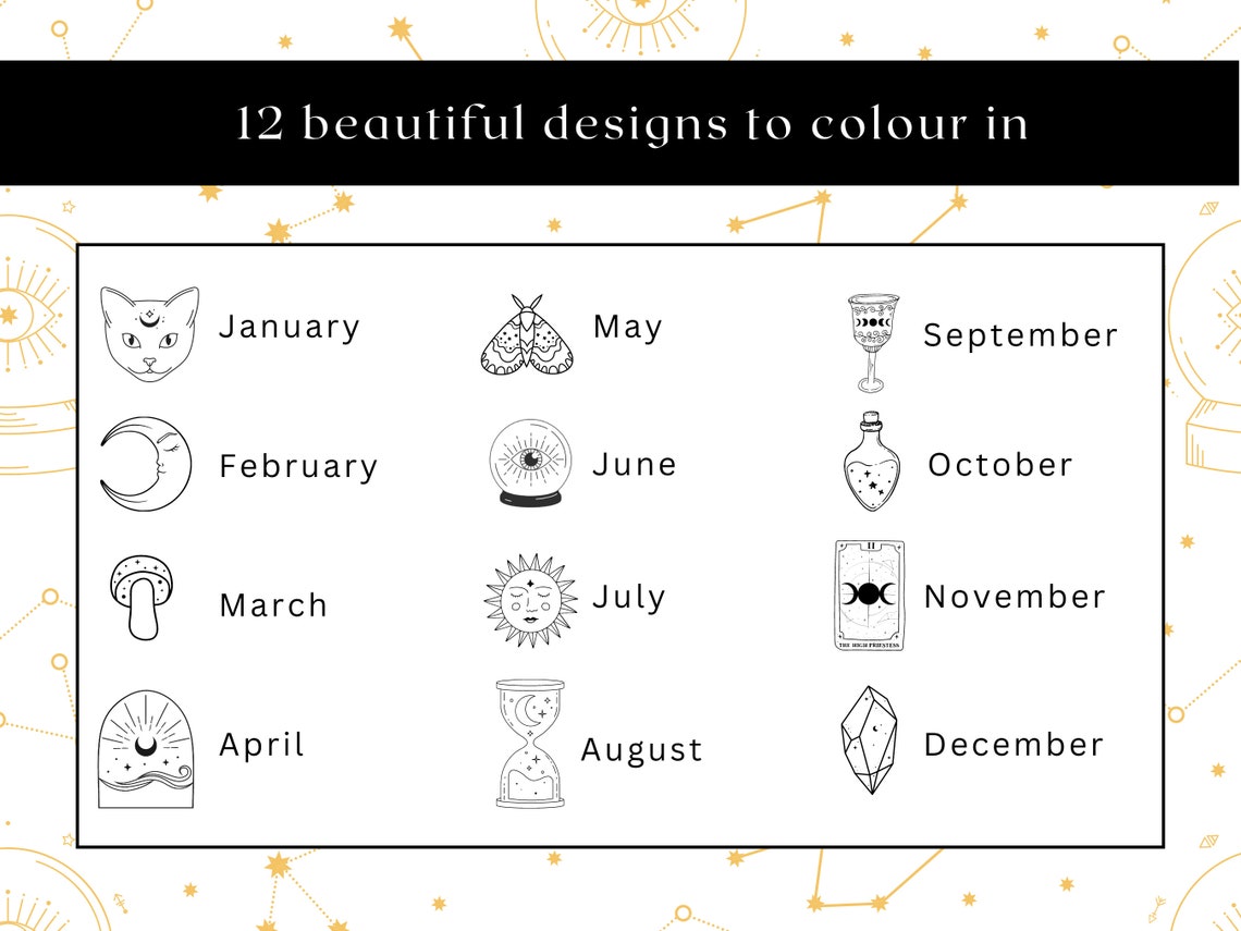Celestial Mood Tracker, Printable, Monthly Mood Chart, Themed, Bullet ...