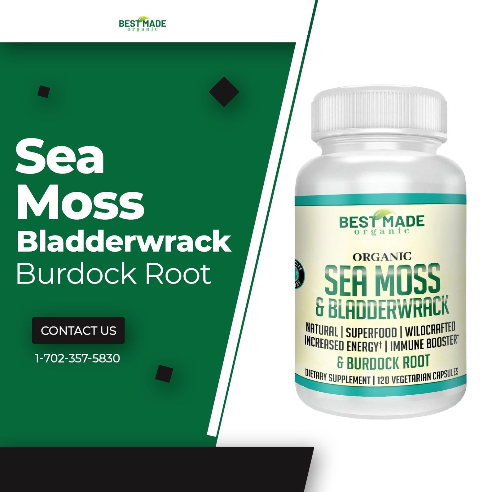 Superior Sea Moss Bladderwrack Burdock Root Capsules - Etsy