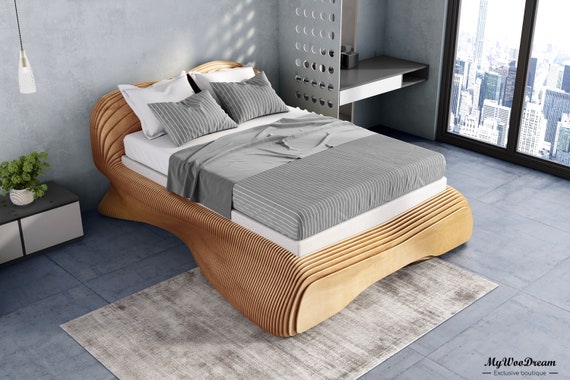 Lit Design Lit Style Paramétrique Sofa En Bois Lit En - Etsy