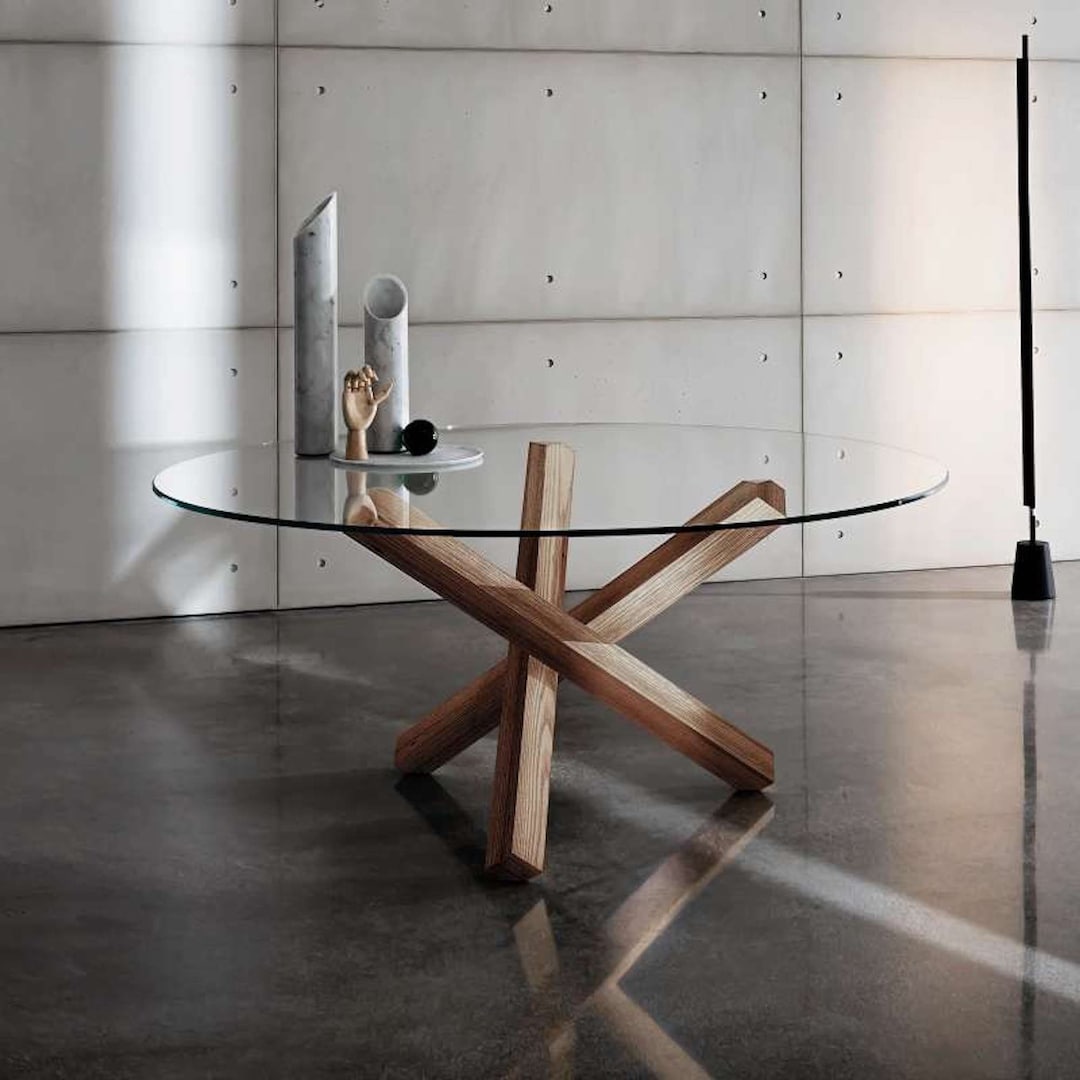 Table à Manger En Bois Et Verre | Design Unique Original Sur Mesure ...