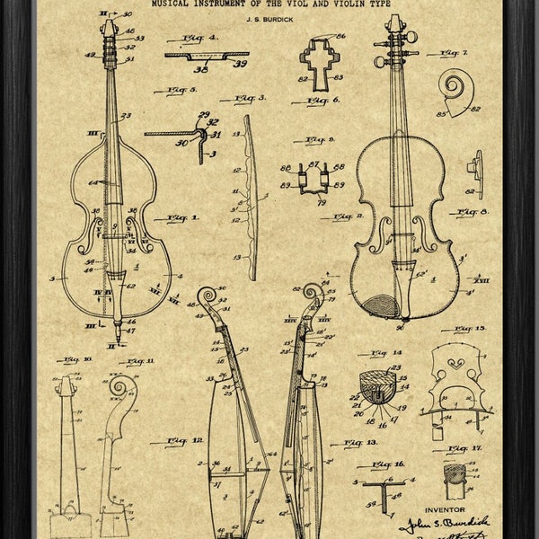 Violin Blueprint - Etsy