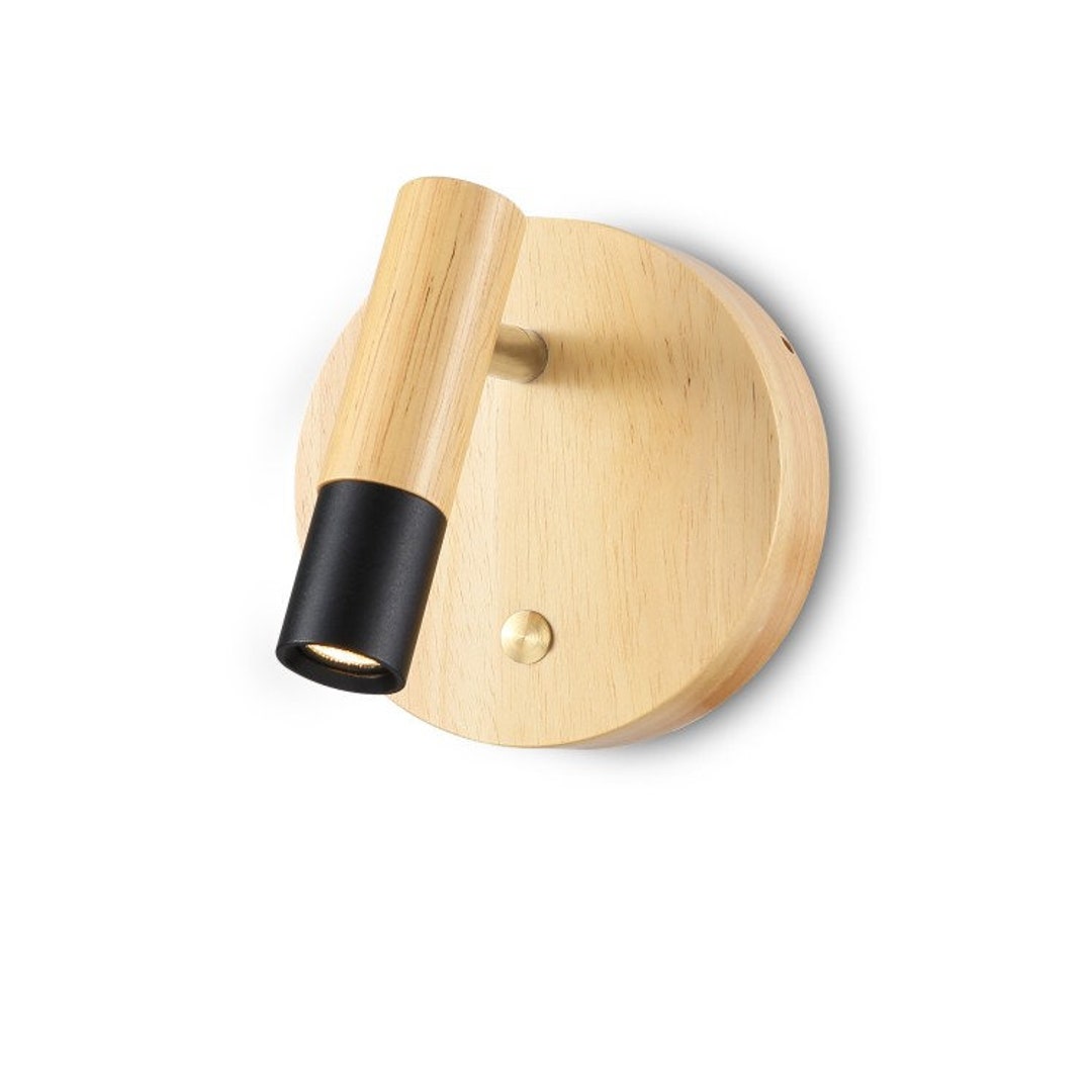 LED Reading Lamp, Wooden Bedroom Reading Light, Modern Bedside Wall ...