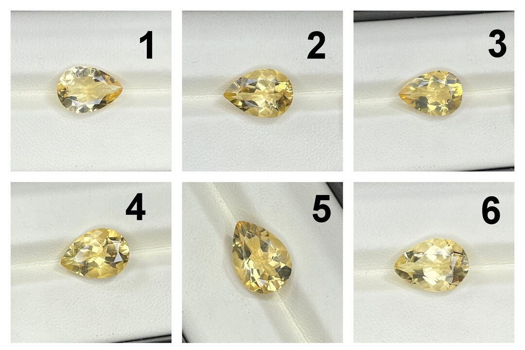 9x13mm Natural Golden CETRINE PEAR Cut Stone Gemstone Loose Stone ...