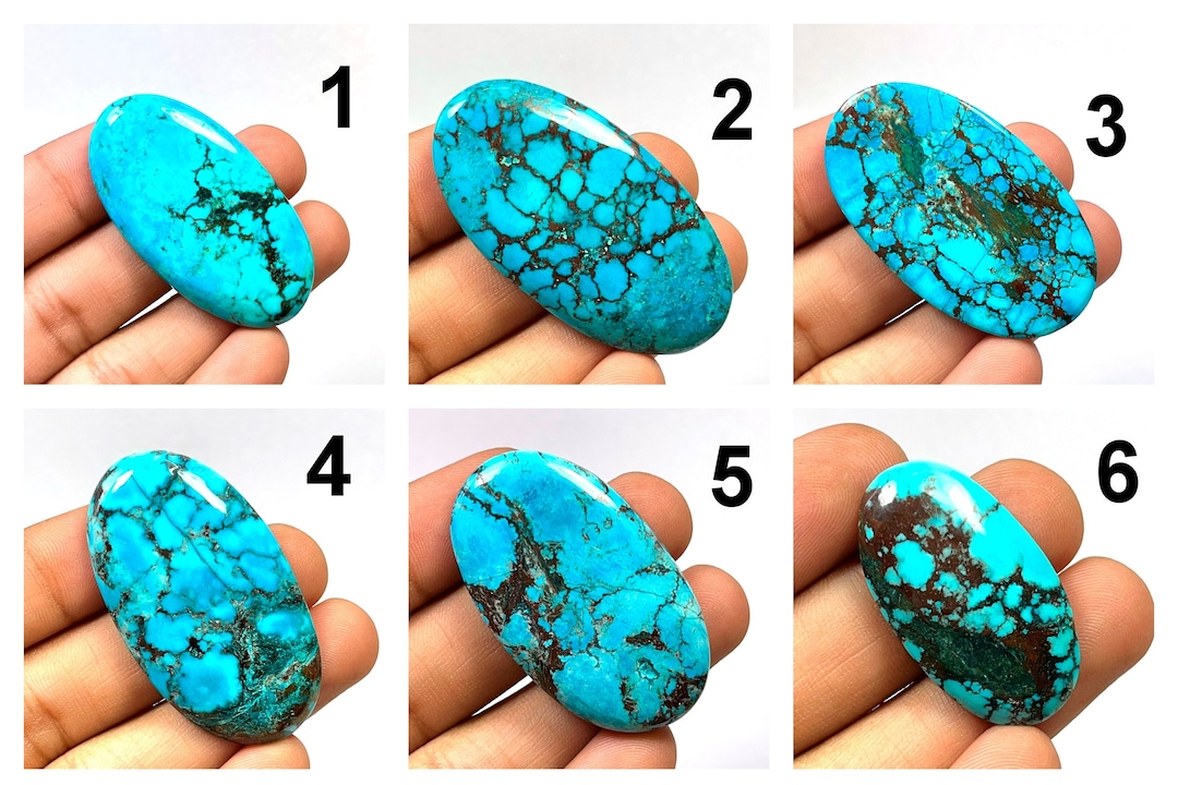 Natural TIBETEN TURQUOISE OVAL Shape Cabochon Loose Gemstone/magnasite ...