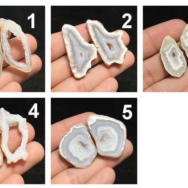 White Geode Slice - Etsy