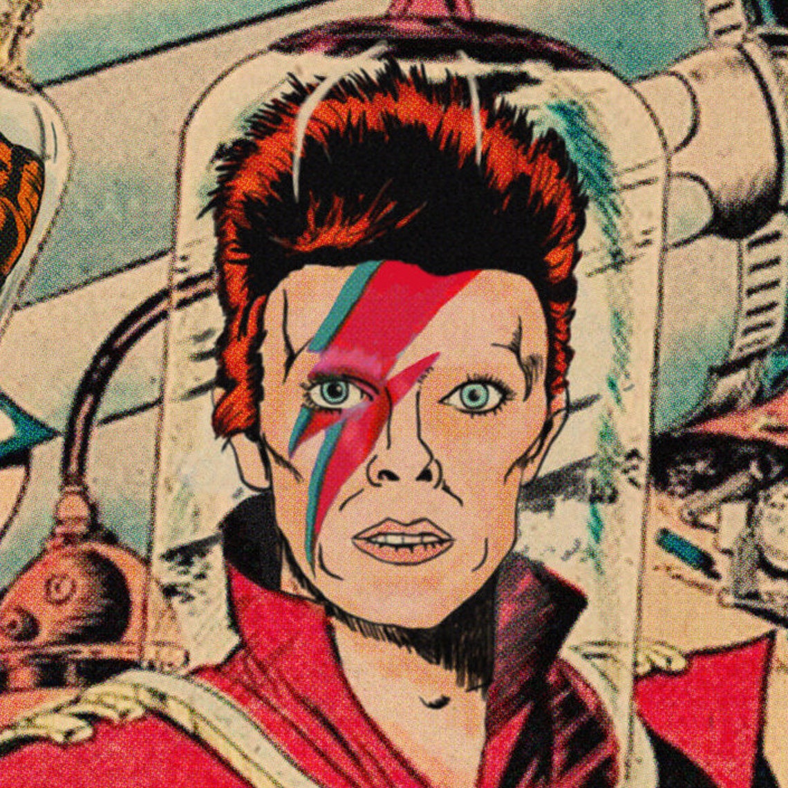 David Bowie "space Oddity" Sci-fi Comic Book Mashup Art Print - Etsy ...