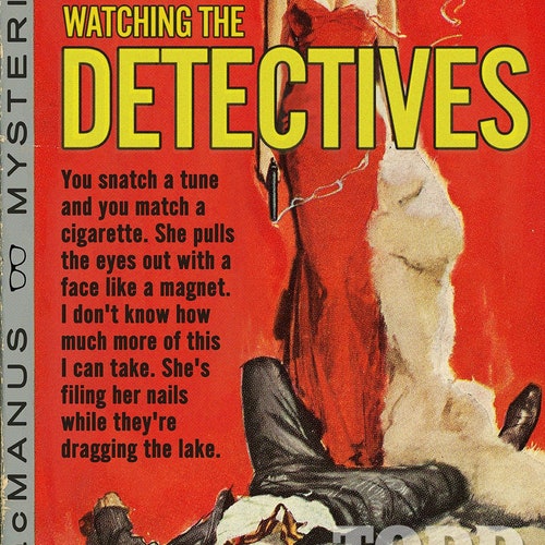 Elvis Costello watching the Detectives Pulp Novel - Etsy UK
