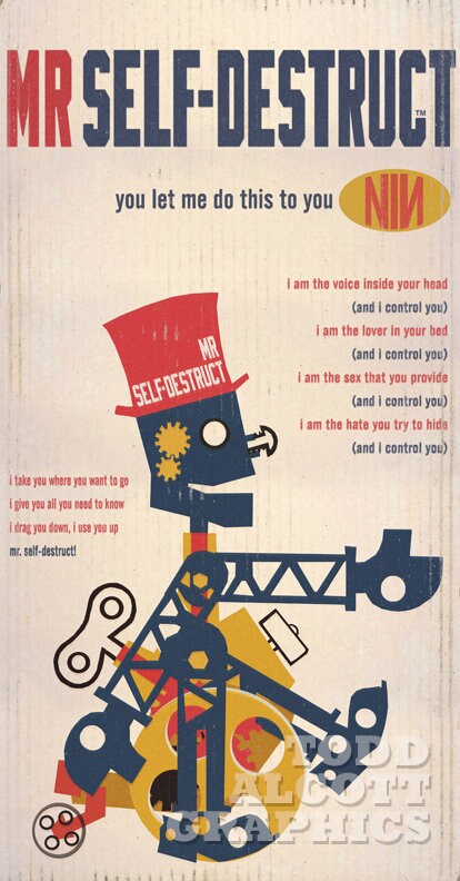 Nine Inch Nails mr. Self-destruct Ideal mr. | Etsy